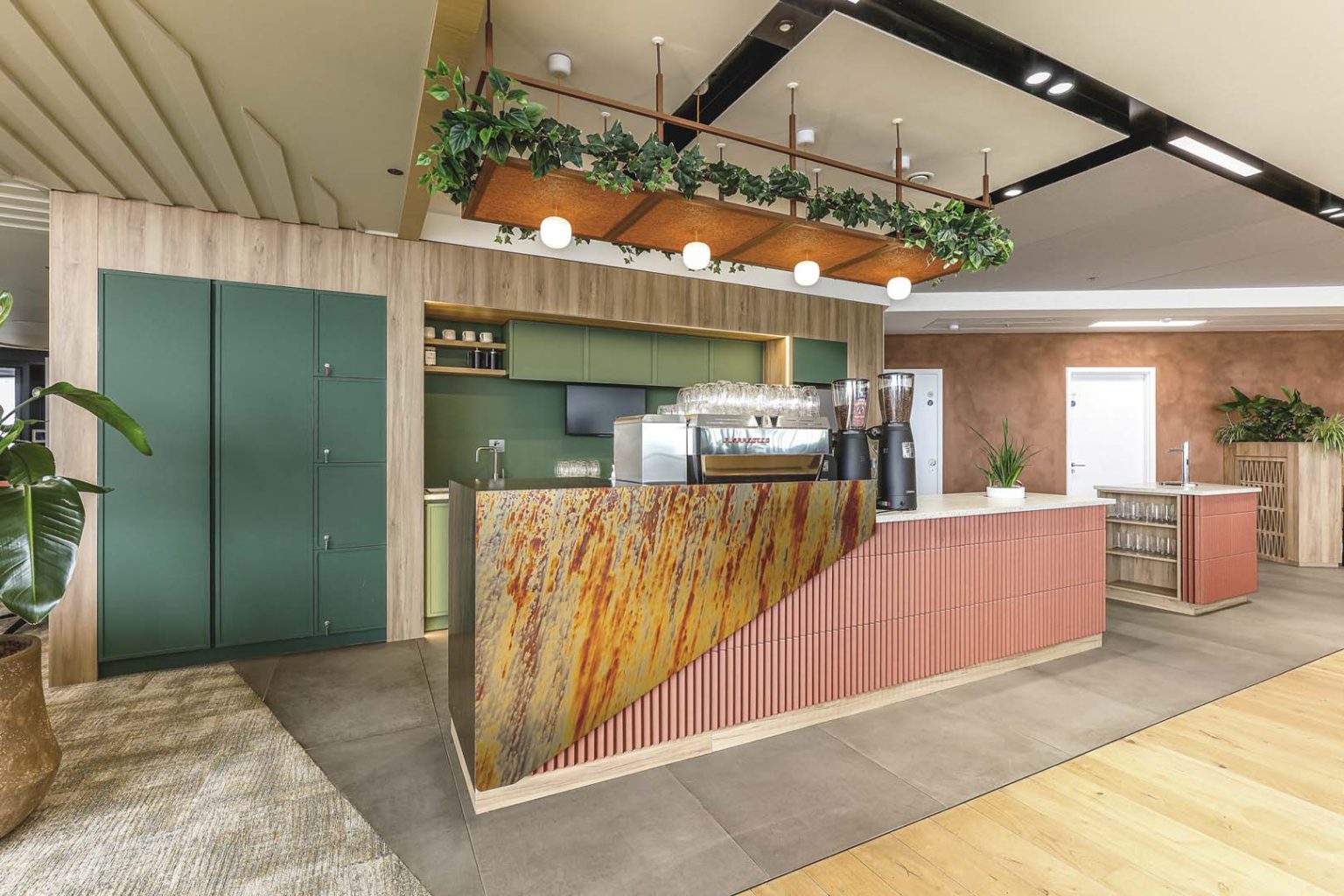 4 – Barista station, with feature metal wraparound panels inspired by ...